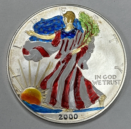 1986 Colorized American Silver Eagle 1 oz Coin (CB337) | eBay