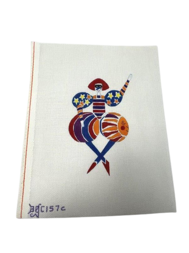 Beau Geste BG 18 Hand Painted Jester Performer Needlepoint Canvas 13x10 ...