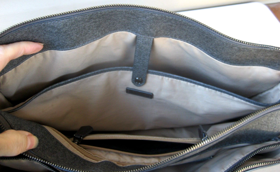TUMI Sinclair Emma Business Briefcase Messenger Laptop Bag Grey Coated Canvas | eBay