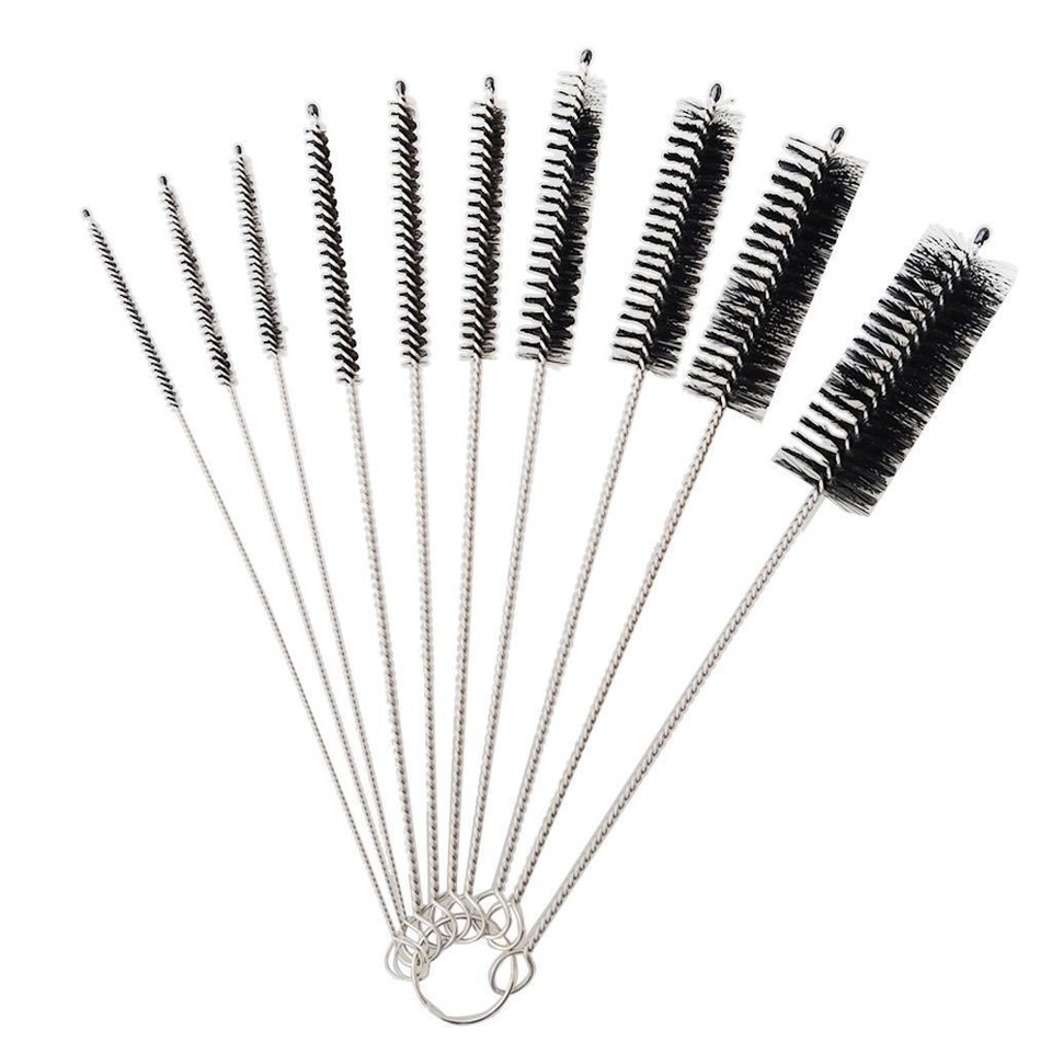Set of 10 Laboratory Test Spice Tube Beaker Brushes Brush Cleaning Tool ...