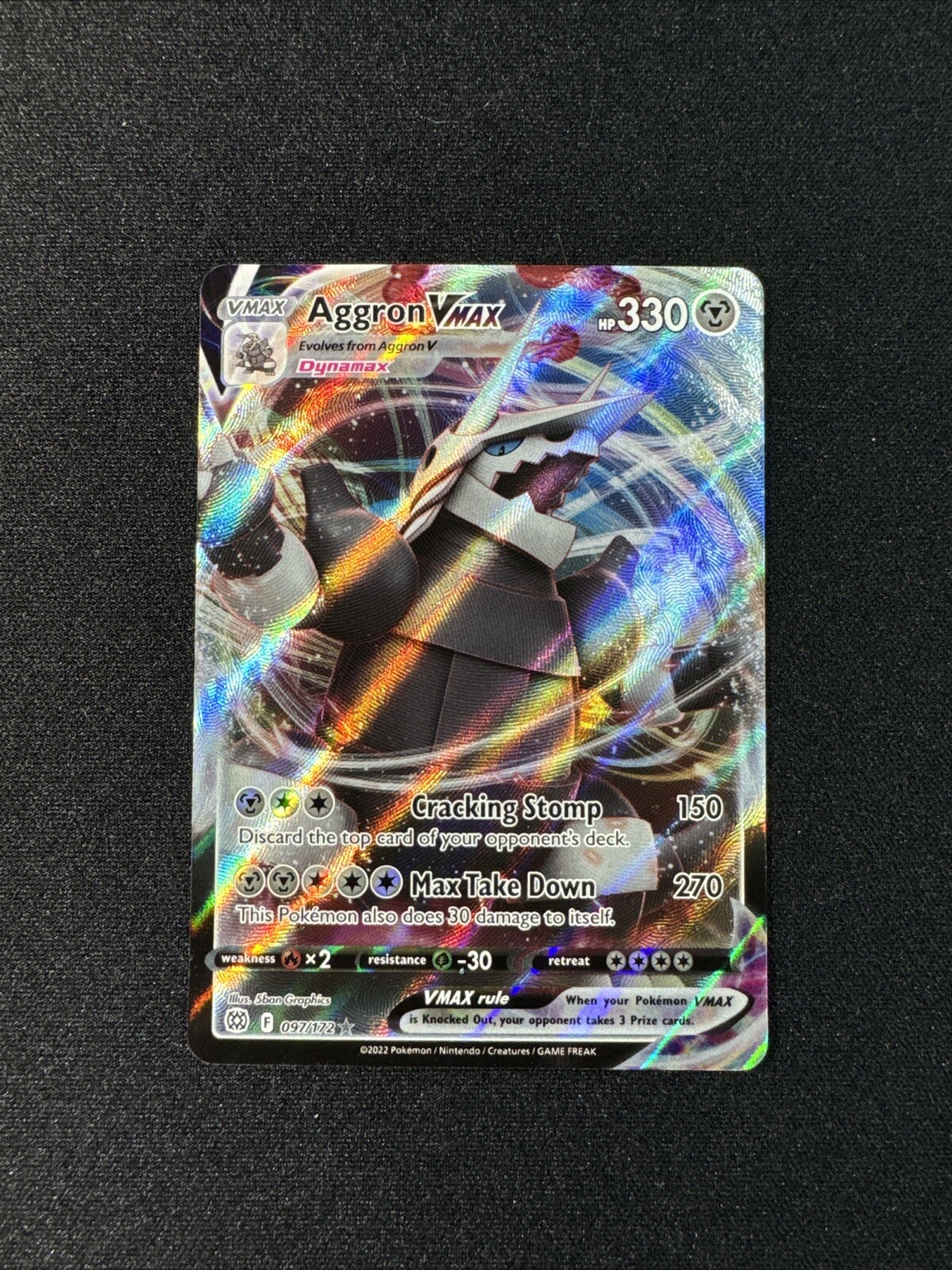 Aggron VMAX 097/172 Brilliant Stars Ultra Rare Holo Pokemon TCG Card NM ...