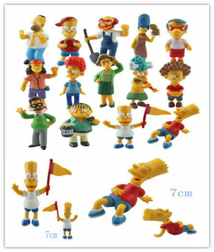 14pcs The Simpsons Family Bart Homer Marge Collection Action Figures ...