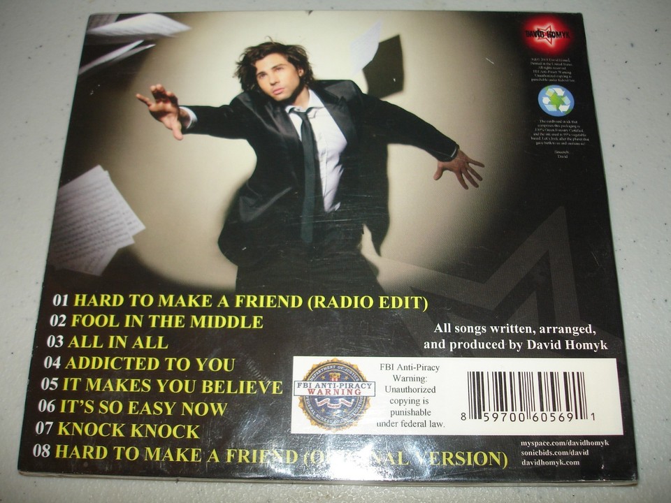 David Homyk - True Story (CD, 2008) Rare, Brand New, Sealed ...