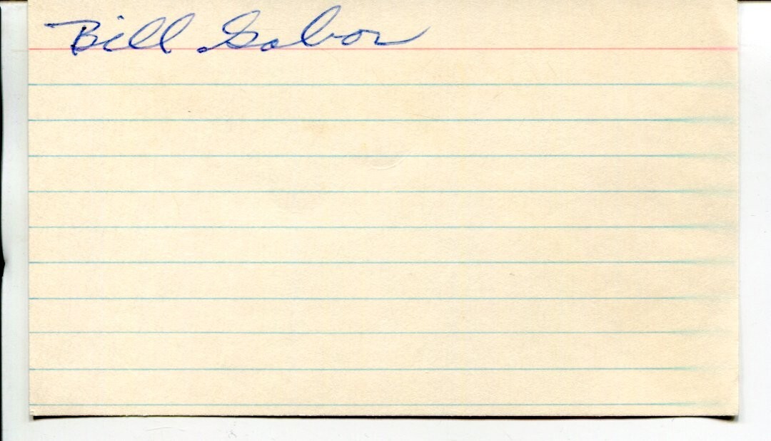 Basketball Player BILL GABOR signed AUTOGRAPH 934 | eBay