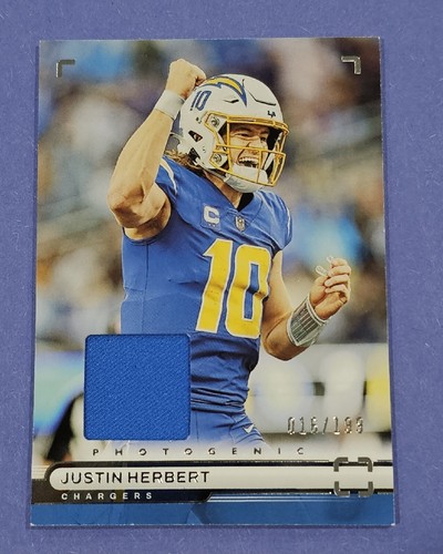 2022 Panini Chronicles #PH19 Justin Herbert Photogenic Patch #'d /199 ...