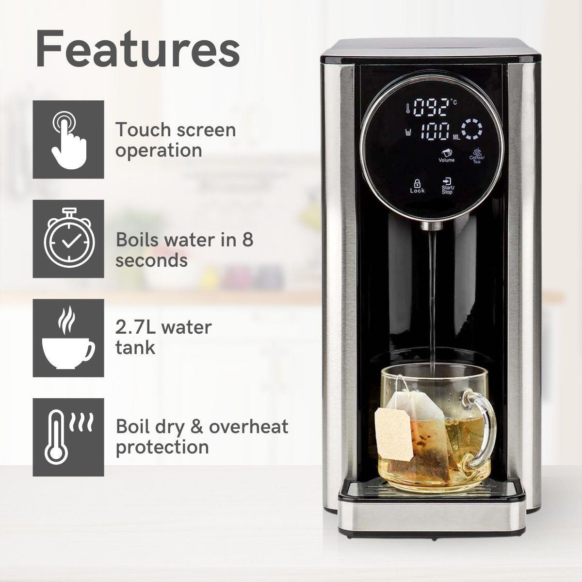 2600W 2.7L Instant Hot Water Dispenser Boiler Kettle Machine + 6 Heat ...