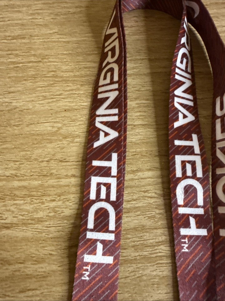 VIRGINIA TECH HOKIES KEY Neck LANYARD KEY CHAIN VT Maroon Va. Tech | eBay