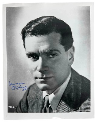 Vintage Laurence Olivier Signed B & W Photo Legendary British Actor W ...