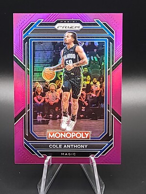 2023 Panini Monopoly Prizm #64 Cole Anthony Pink 105/149 Orlando Magic ...