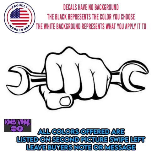 Car window decal truck outdoor sticker mechanic hard work automotive ...