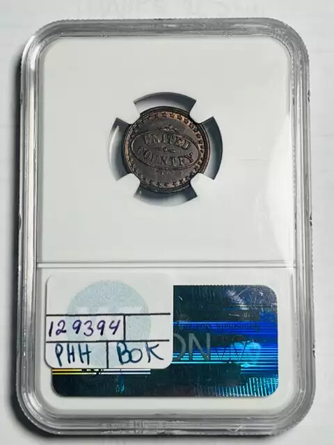 1863 Pvt Tokens - Civil War Tokens NGC MS-63 BN F-1/436 a UNITED ...
