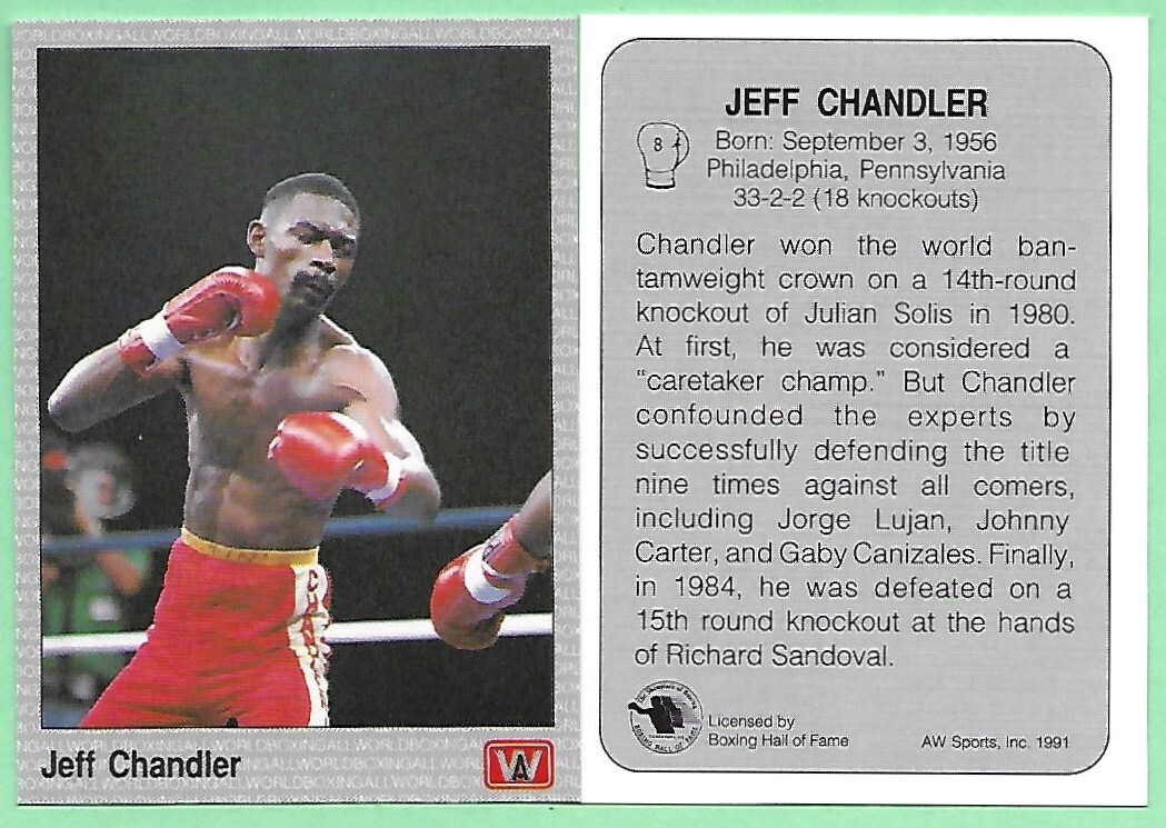 1991 AW Sports All World Boxing Jeff Chandler #8 | eBay