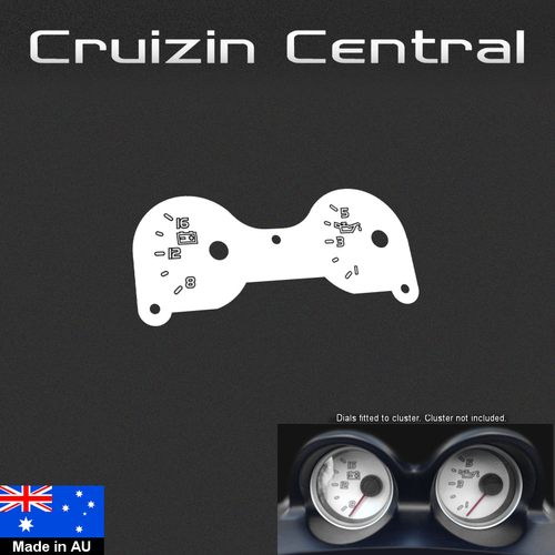 Plastic WHITE DIALS for Holden Commodore VY VZ HSV binnacle gauge ...