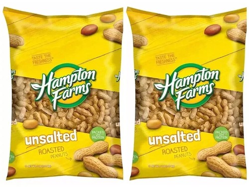 2 Pack. Hampton Farms Unsalted In-Shell Peanuts, 5 lbs. FREE SHIPPING ...