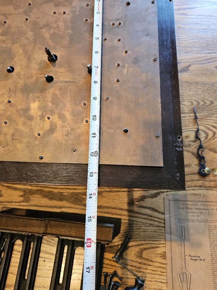 Antique Colonial 5 Tube Tubular Grandfather Clock Kit Movement Weights ...