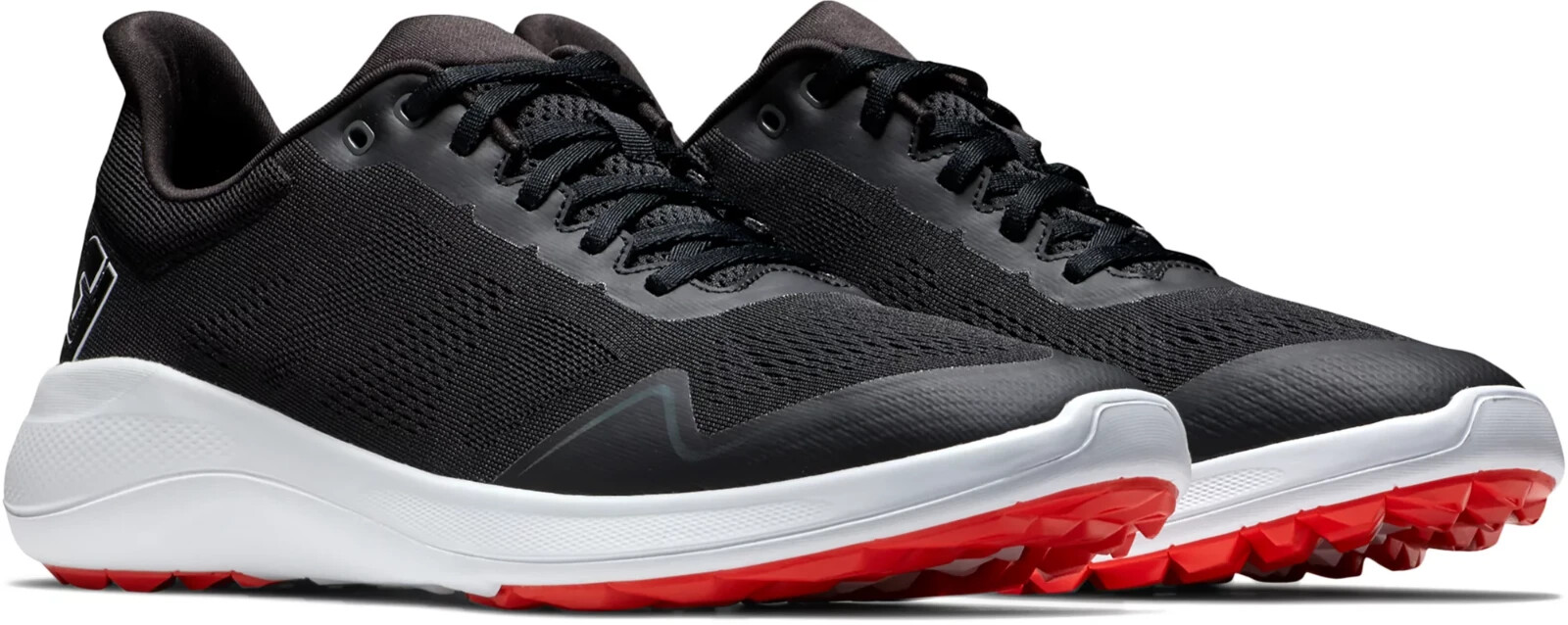 FootJoy FJ Flex Spikeless Golf Shoes Black White Red Men's No Lid on ...