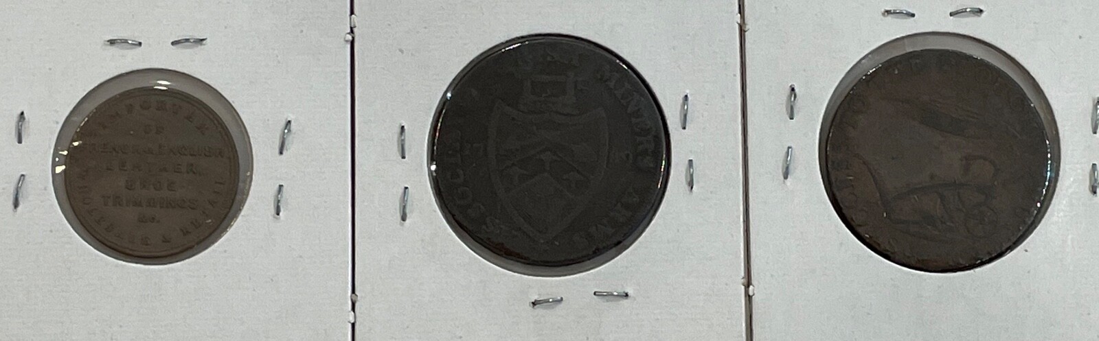 3- CONDOR TOKENS DUBLIN UNDATED,1789 ASS. IRISH MINERS, SUFFOLK ...