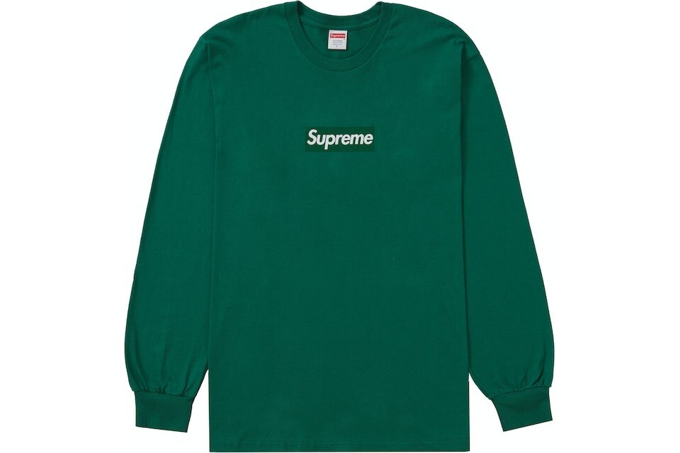 Supreme Box Logo L/S Long Sleeve Tee "Pine Green" Bogo T Shirt | FW20 ...