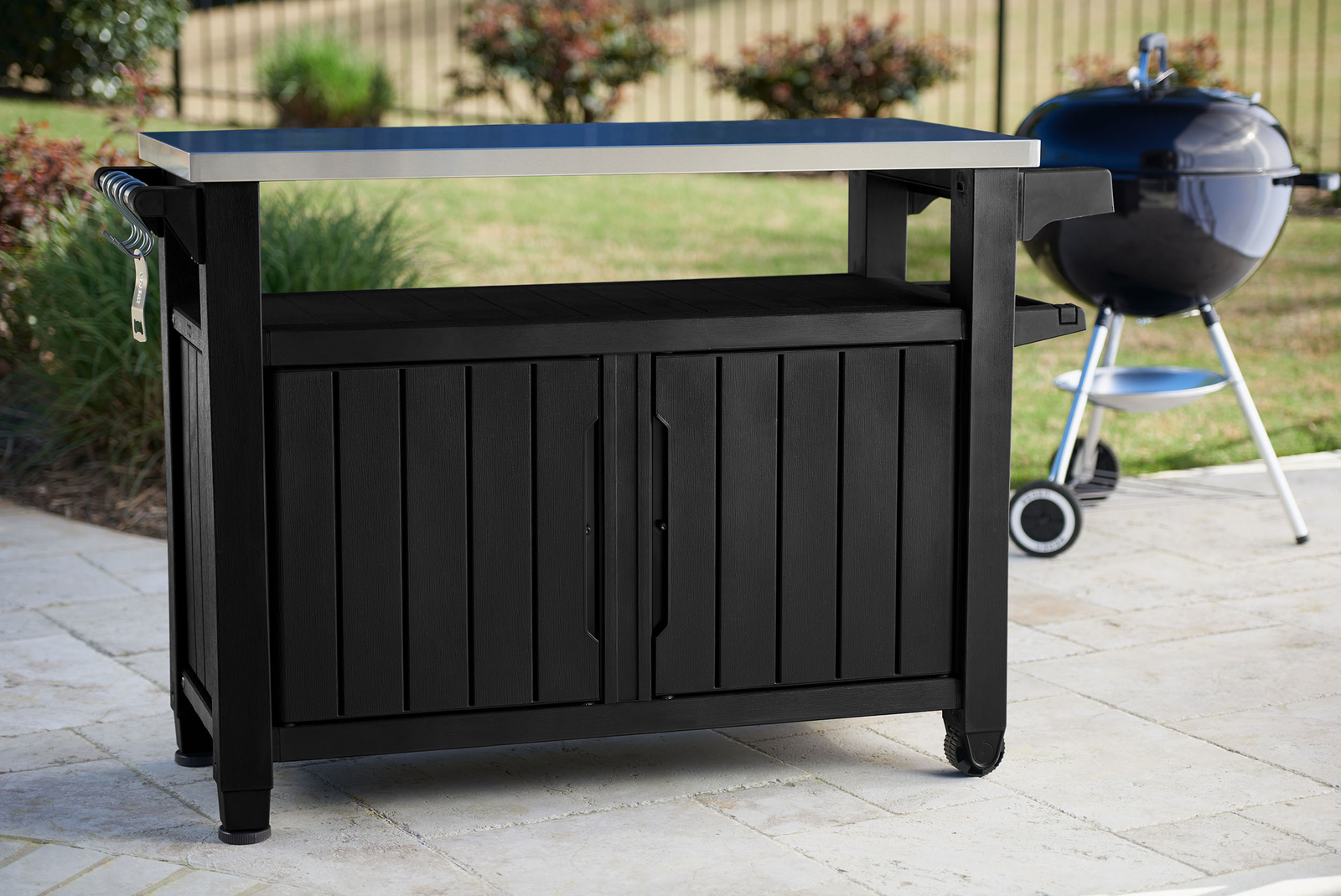 Keter BBQ Beistellltisch Unity XL - hochwertiger Grilltisch für Garten ...