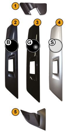 Volvo FH4 FH16 Main Mirror Arm Middle Cover Gloss Black Left 2012 ...