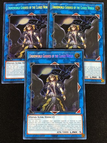 Yugioh Underworld Goddess of the Closed World RA02-EN045 1ST Secret X3 ...