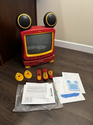 Disney Mickey Mouse TV CRT 13" Television and DVD Player Set - Untested ...