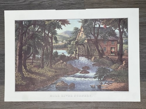 “Mill River Scenery” Print - December 1958 Calendar | eBay