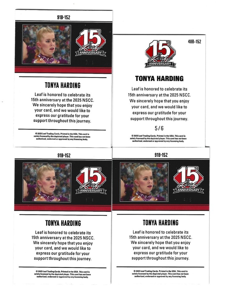 2025 Leaf National Promo Tonya Harding Base 4-Card Lot 🔥🔥🔥 | eBay
