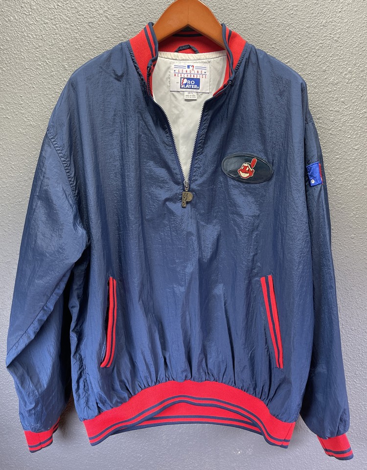 Vintage Cleveland Indians Chief Wahoo Pro Player Full Zip Hooded Jacket ...