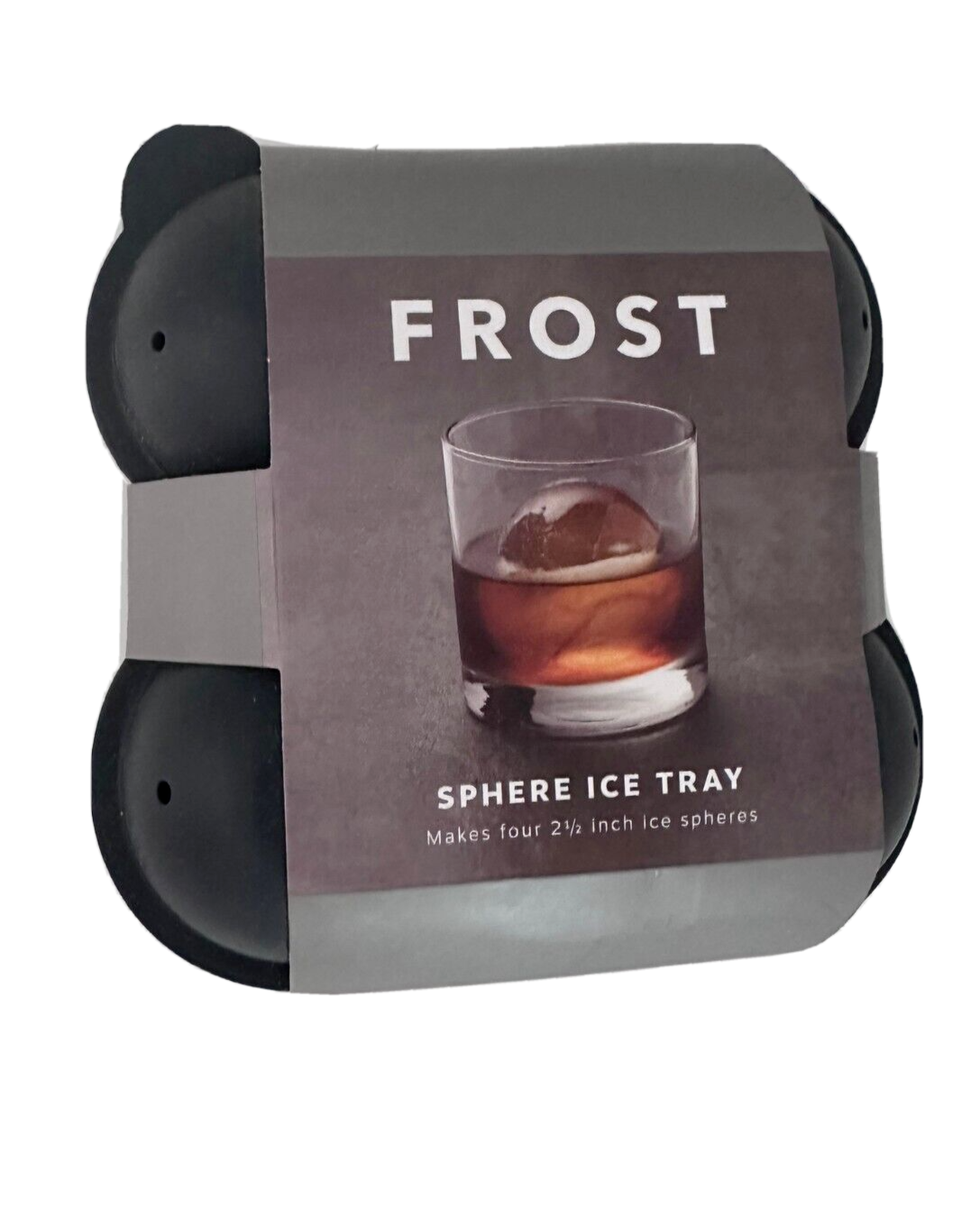 frost Silicone ICE Ball Maker 4 Round Tray Cube Mold Whiskey Cocktails ...