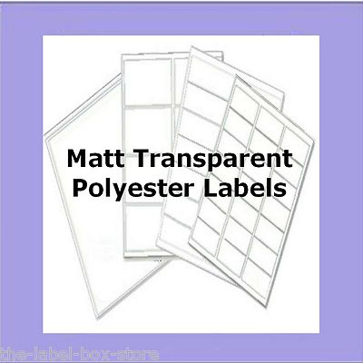 A4 Matt Transparent Clear Polyester Waterproof Labels | eBay UK