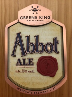 British "Abbot Ale 5%" Greene King Westgate Brewery 1799 | eBay Australia