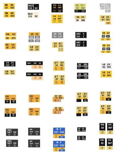 HO Scale 50' Boxcar Decals " Railbox Patch Job Reporting Marks " | eBay