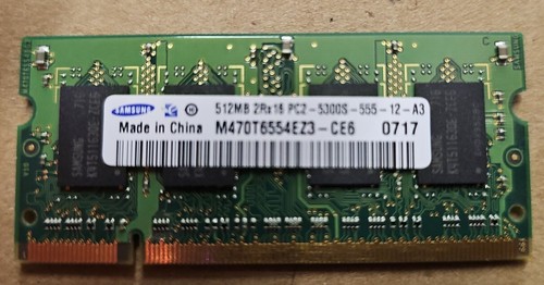 512MB DDR2 PC2-5300S Samsung SODIMM Ram Memory Acer Extensa 6700 6702 ...
