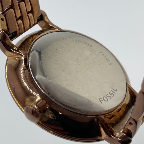 Fossil ES3435 Womens Jacqueline Rose Gold Watch 36mm for sale online | eBay