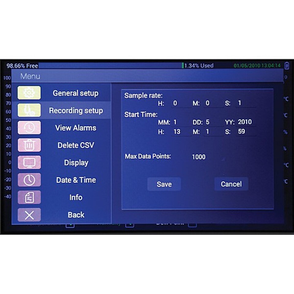 NEW Cole Parmer 20250-40 Traceable 9012 Temperature/RH Touch Screen ...