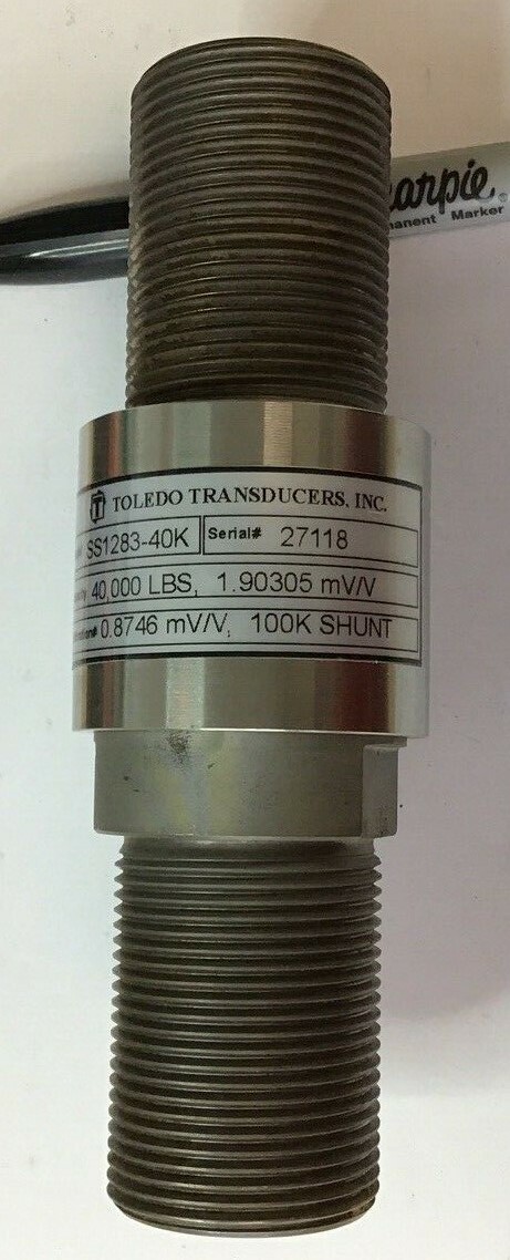 TOLEDO TRANSDUCERS SS1283-40K 40,000LBS CAPACITY 100K SHUNT | eBay