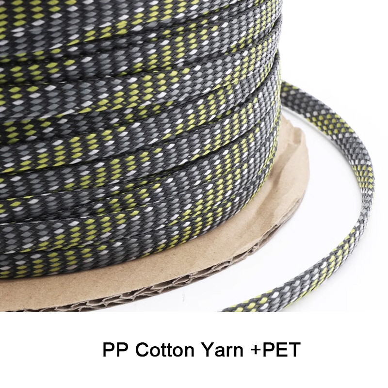 4MM Wide Color Braided Expandable Sleeving PP Cotton Yarn+PET Cable ...