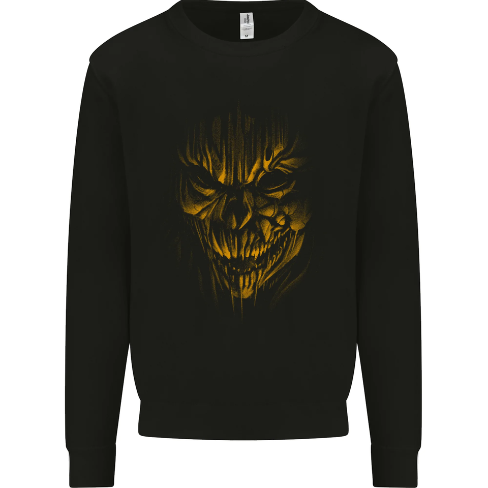 Demon Skull Devil Satan Grim Reaper Gothic Mens Sweatshirt Jumper | eBay