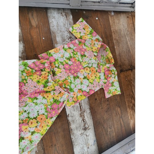 Vintage 70's Flower Print PJ Set size Large | eBay