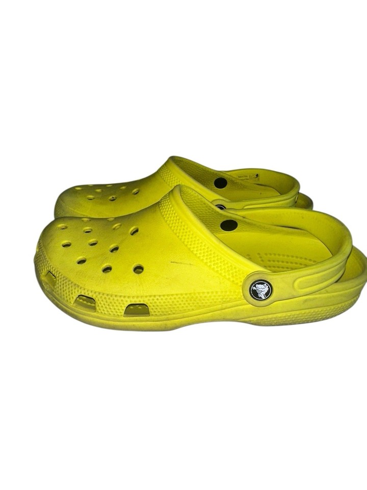 Classic Crocs Clogs Lemon Yellow Unisex Mens 8/ Womens 10 10001-7C1 | eBay