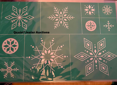 SNOWFLAKE ACCENTS NEW Chalk Couture Transfer Stencil Retired 12"x18" | eBay