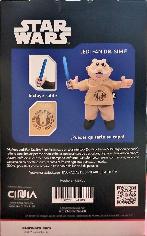Dr. Simi Plush Doll Hypoallergenic Collectible - Star Wars - Jedi Fan ...