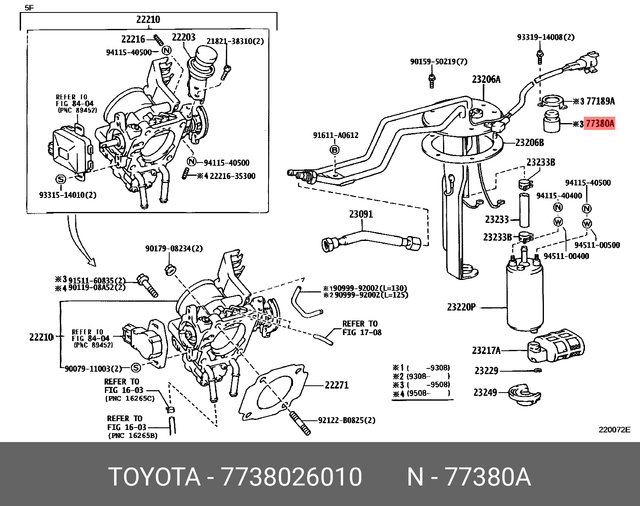 Genuine OE fuel valve 7738026010 for TOYOTA 77380-26010 online kaufen ...