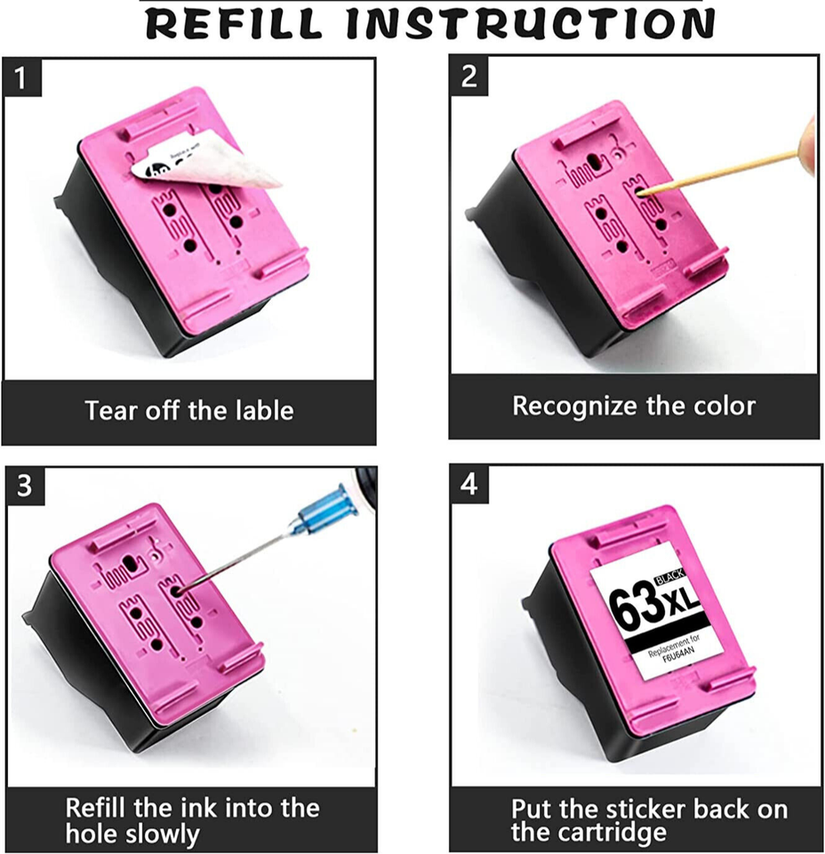 400ML Ink for HP Printer Ink Refill Kit HP 60 61 62 63 64 65 67 910 950 ...