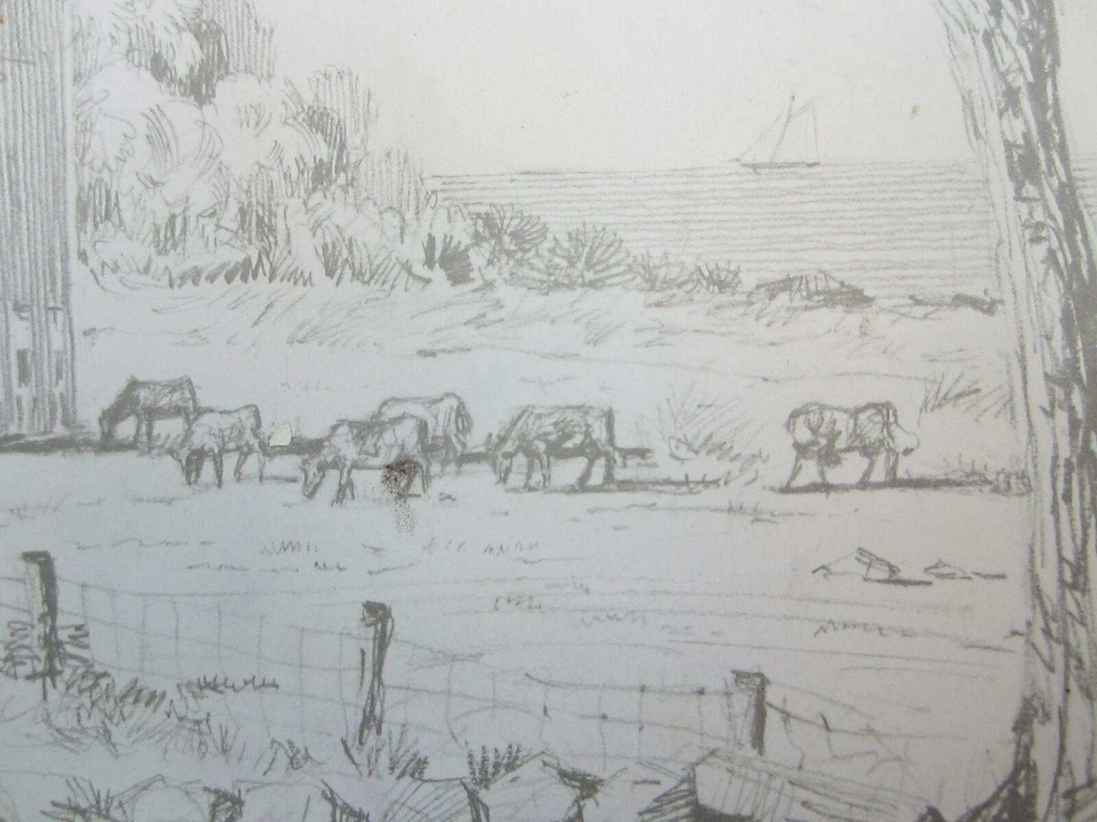 Jay Killian (2) Covered Bridge Pencil Drawings & (1) Barn drawing ...