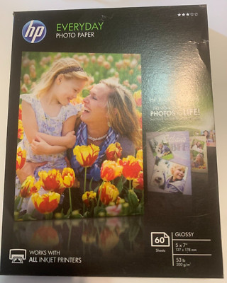 HP Glossy 5x7 Everyday Photo Paper - 60 Sheets + 50 sheets from ...