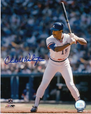 CLAUDELL WASHINGTON ATLANTA BRAVES COLOR ACTION SIGNED 8x10 | eBay