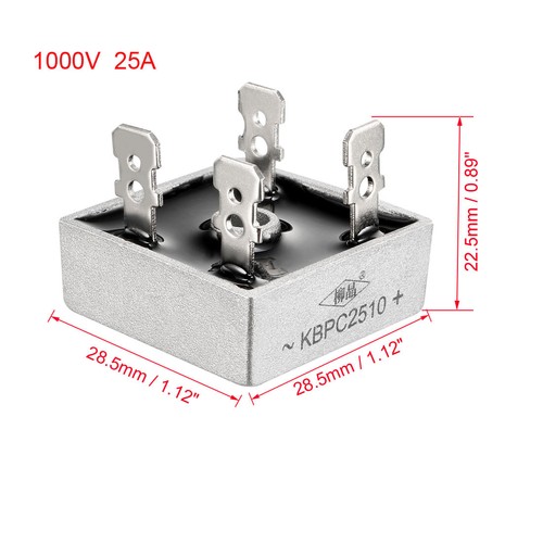 KBPC2510 1000V 25A Single Phase Bridge Rectifier Half-Wave Gray 2Pcs | eBay