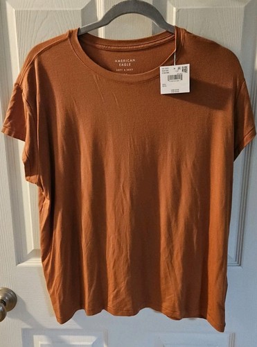 American Eagle Soft & Sexy Women’s Size Large Brown Rust Shirt Top ...